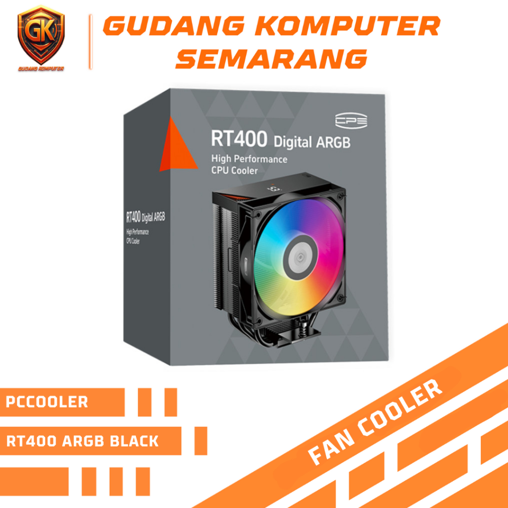 Jual PCCOOLER RT400 DIGITAL ARGB BLACK 4-HEATPIPE TDP 235W | Shopee ...
