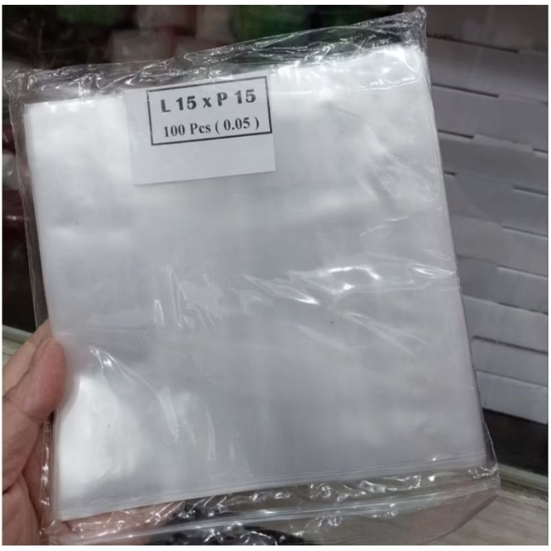 Jual Lemek Plastik 15x15 ( isi 100 )/ Lemek Plastik Bening ( 15x15 ...