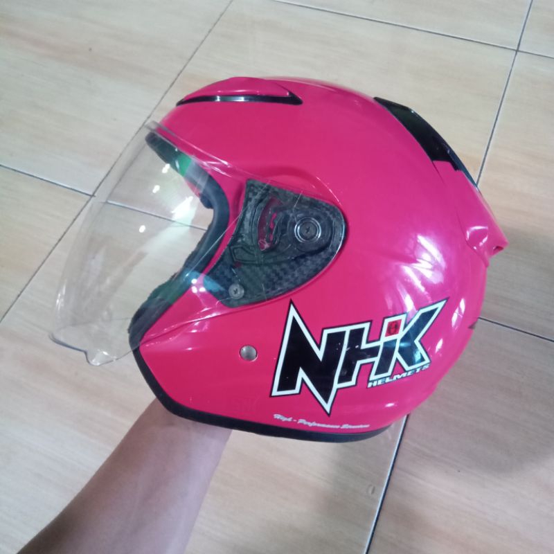 Jual helm NHK R6 pink original second | Shopee Indonesia