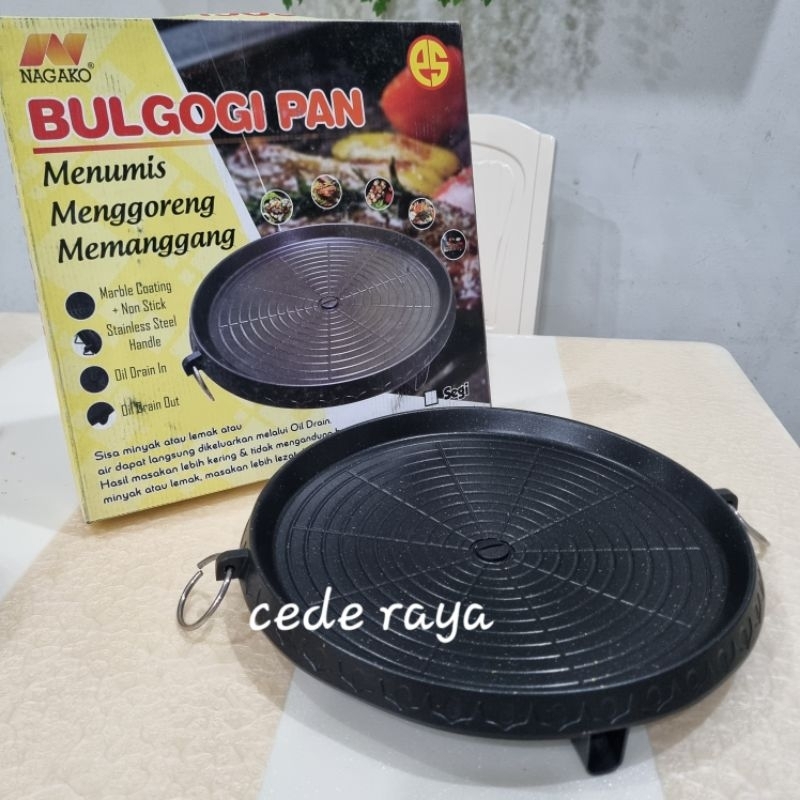 Jual panggangan daging bulgogi grill pan bulat korea teflon 32 cm ...