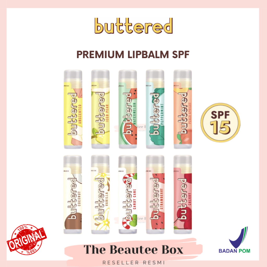Jual Buttered - Premium Lip Balm SPF 15 | Shopee Indonesia