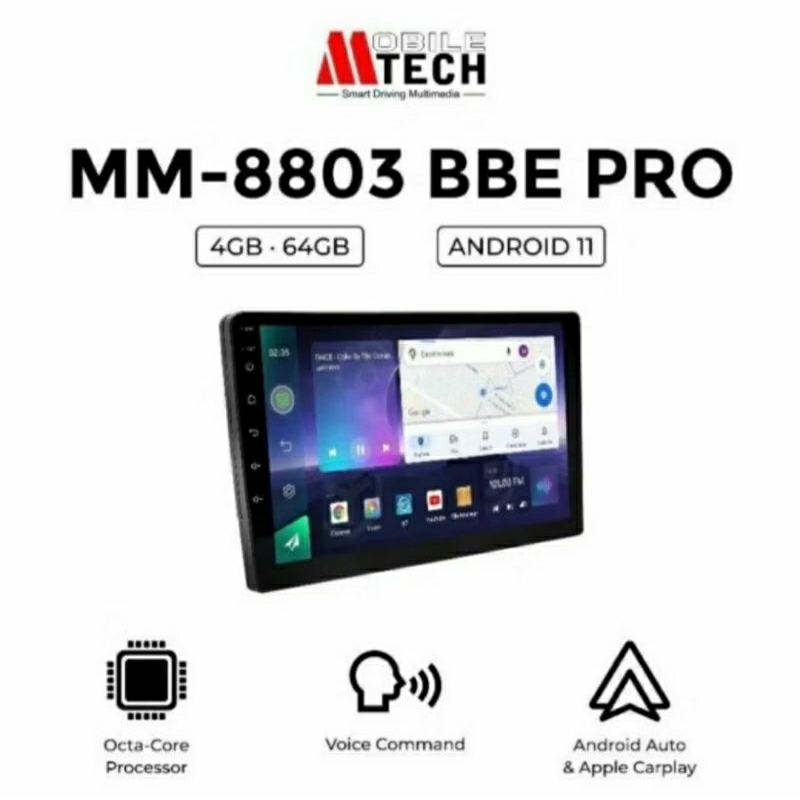 Jual Head Unit Android 9 inch MTECH MM-8803 BBE PRO Ram 4GB Rom 64GB Voice Command 9inch Mobil ...