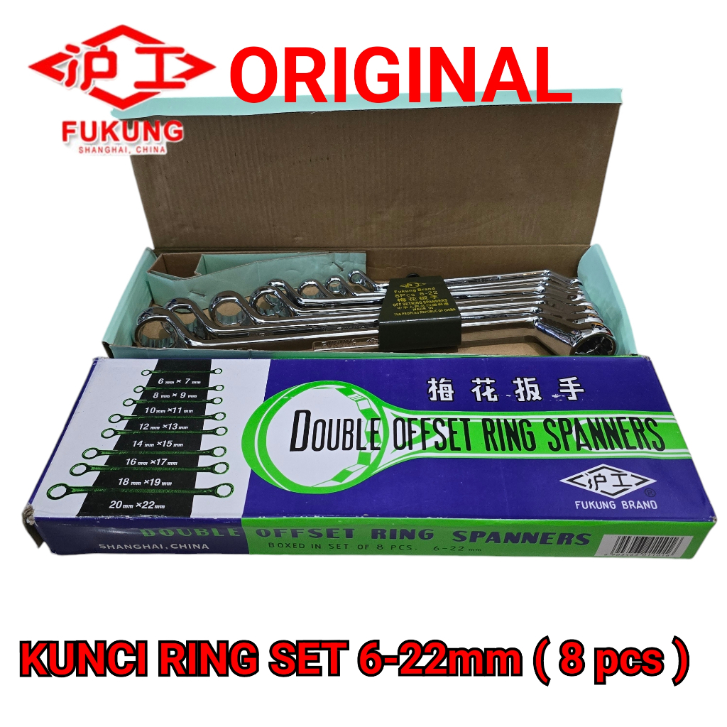 Jual ORIGINAL FUKUNG KUNCI RING SET 8PCS KUNCI TUTUP 8 PCS CRV TAS ...