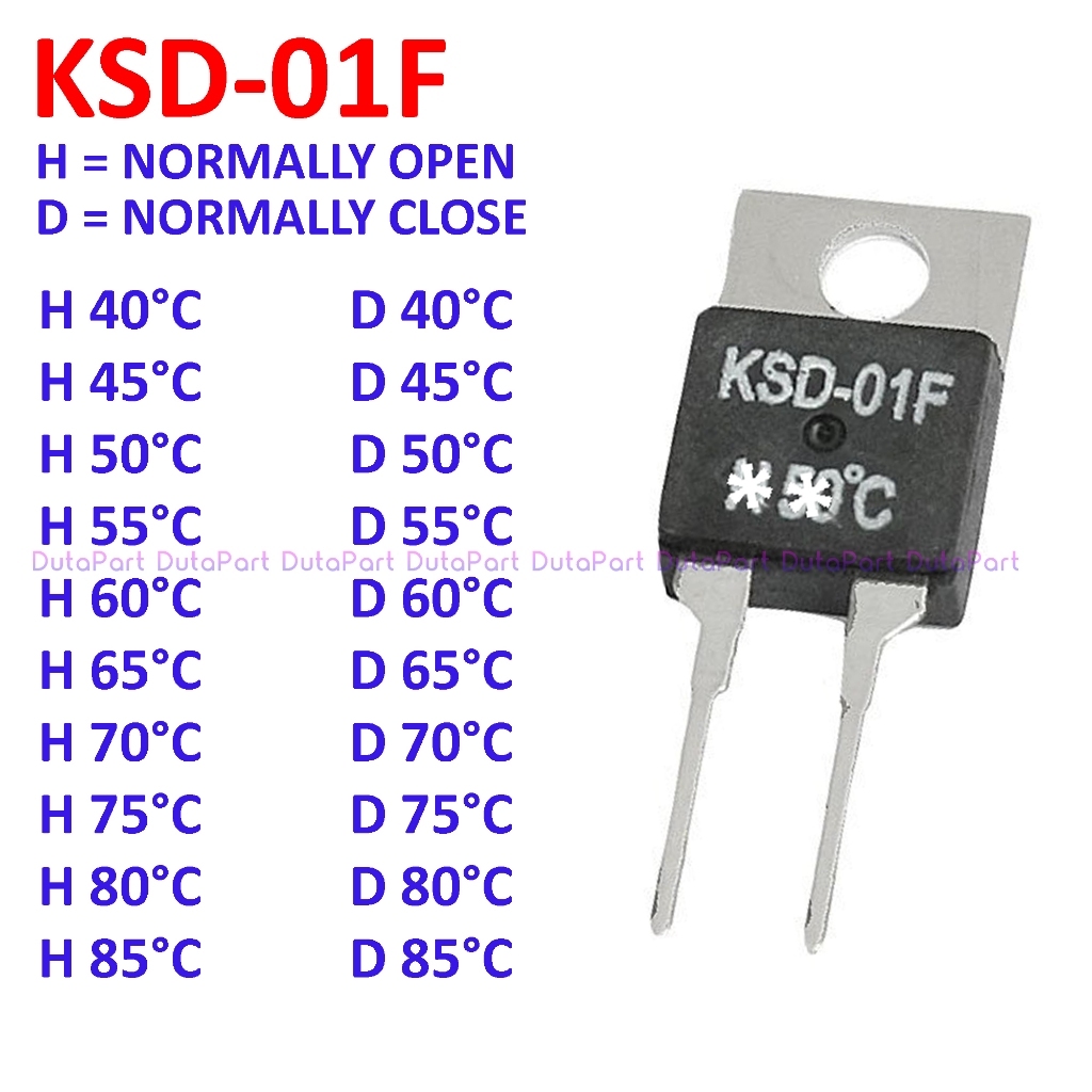 Jual KSD-01F H D Thermal Switch Normally Open Normal Close Thermostat ...