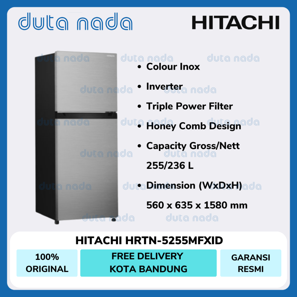 Jual HITACHI Kulkas 2 Pintu HRTN5255MFXID / HRTN-5255MFXID | Shopee Indonesia