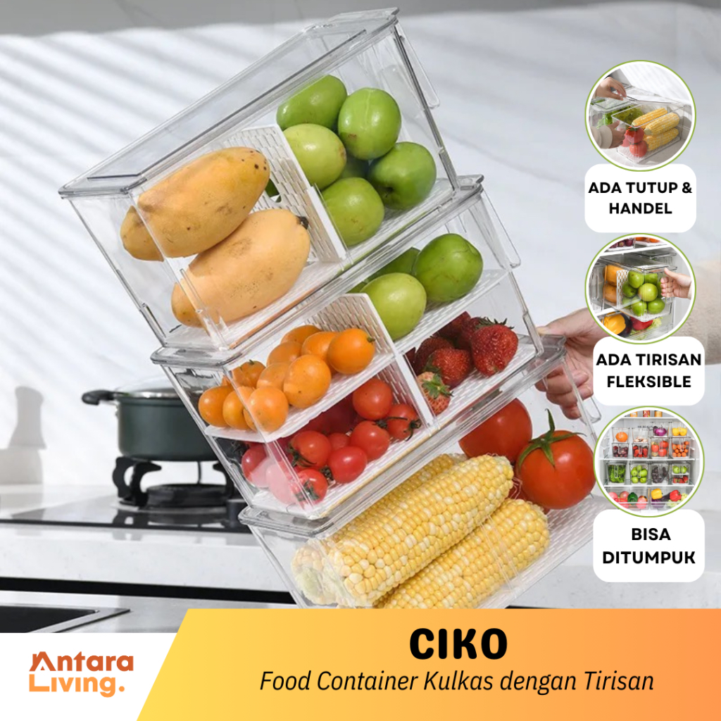 Jual ANTARA - Storage Kulkas Wadah Sayur Kontainer Makanan Kulkas Kotak ...