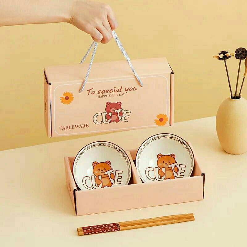 Jual (FREE BUBLE+BOX)SET MANGKOK ISI 2+SUMPIT MURAH MERIAH - MANGKOK ...