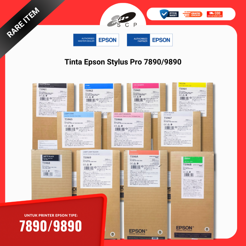 Jual TINTA EPSON STYLUS PRO 7890 / 9890 T5961 T5962 T5963 T5964 T5965 ...