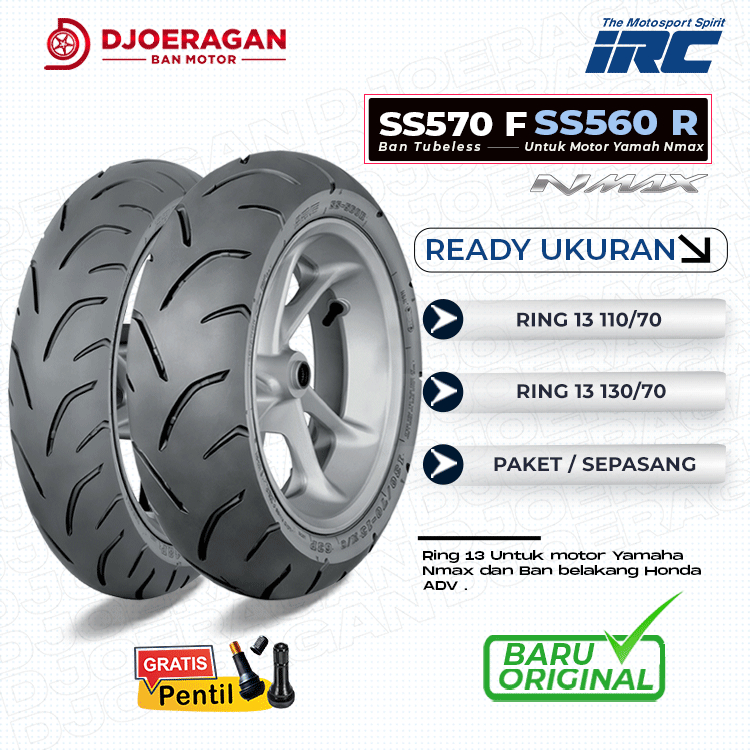 Jual SEPASANG / SATUAN BAN MOTOR NMAX Ring 13 IRC SS570 SS560 DEPAN ...
