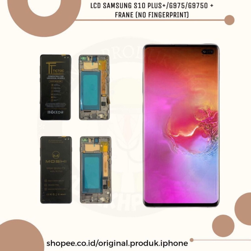 Jual LCD TOUCHSCREEN SAM GALAXY S10 PLUS +/G975/G9750 (NO FINGERPRINT ...