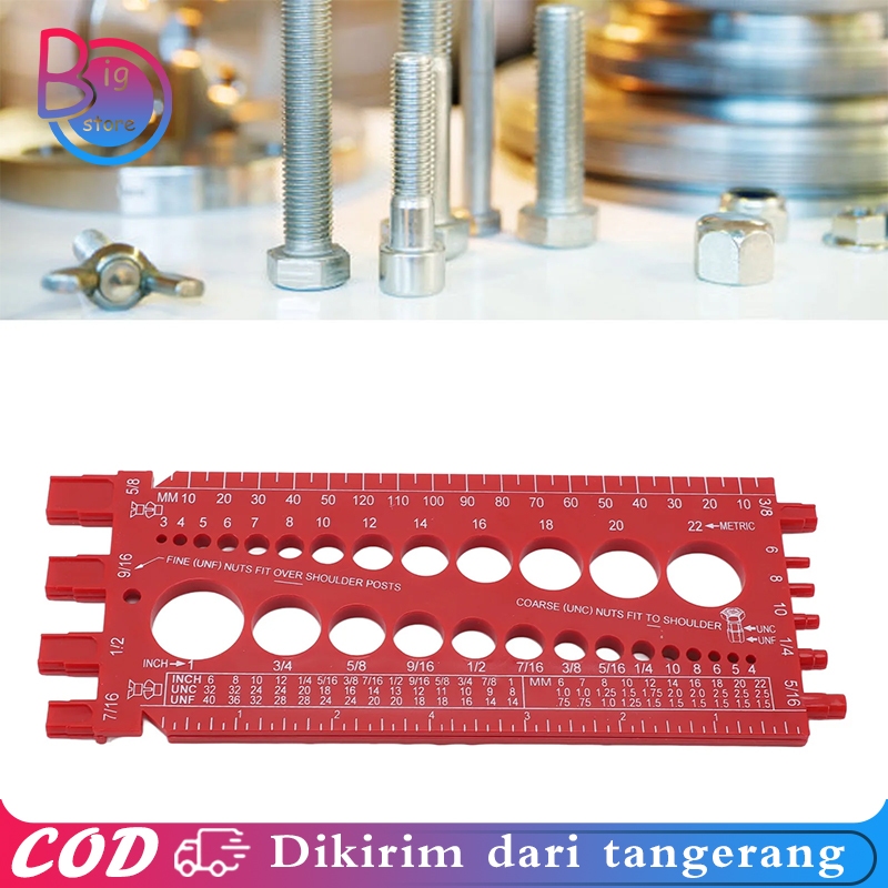 Jual Alat Ukur Baut Dan Mur Stainless Portable Nut Bolt Gauge | Shopee ...