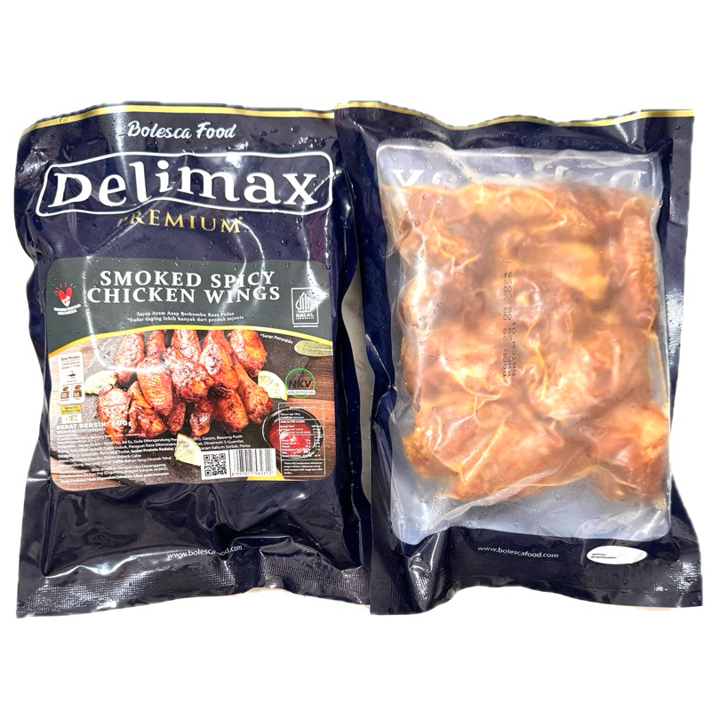 Jual Delimax Smoked Spicy Chicken Wings 500g | Shopee Indonesia