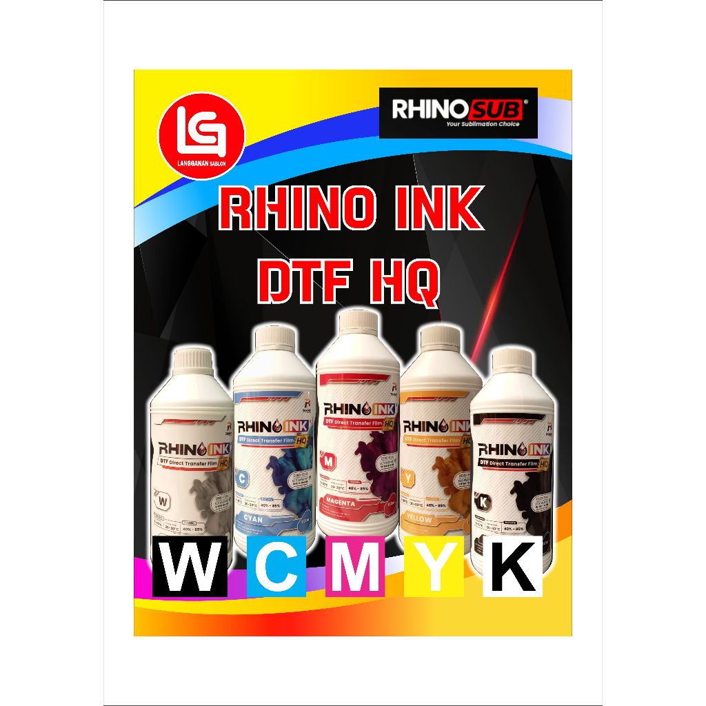 Jual TINTA DTF DIGITAL TRANSFER FILM INK CMYKW HQ | Shopee Indonesia