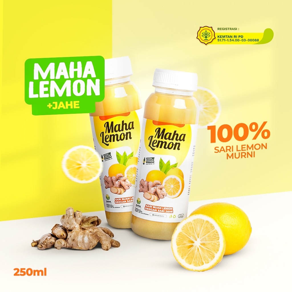 Jual Maha Lemon Jahe - Sari Lemon + Jahe, Perasan Lemon Murni terdaftar ...