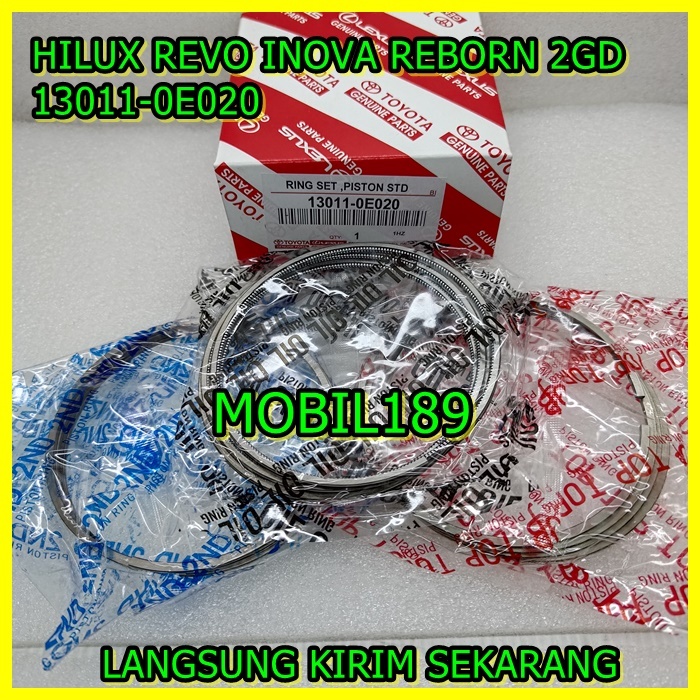 Jual RING PISTON SEHER HILUX REVO INOVA REBORN 2GD 13011-0E020 | Shopee ...