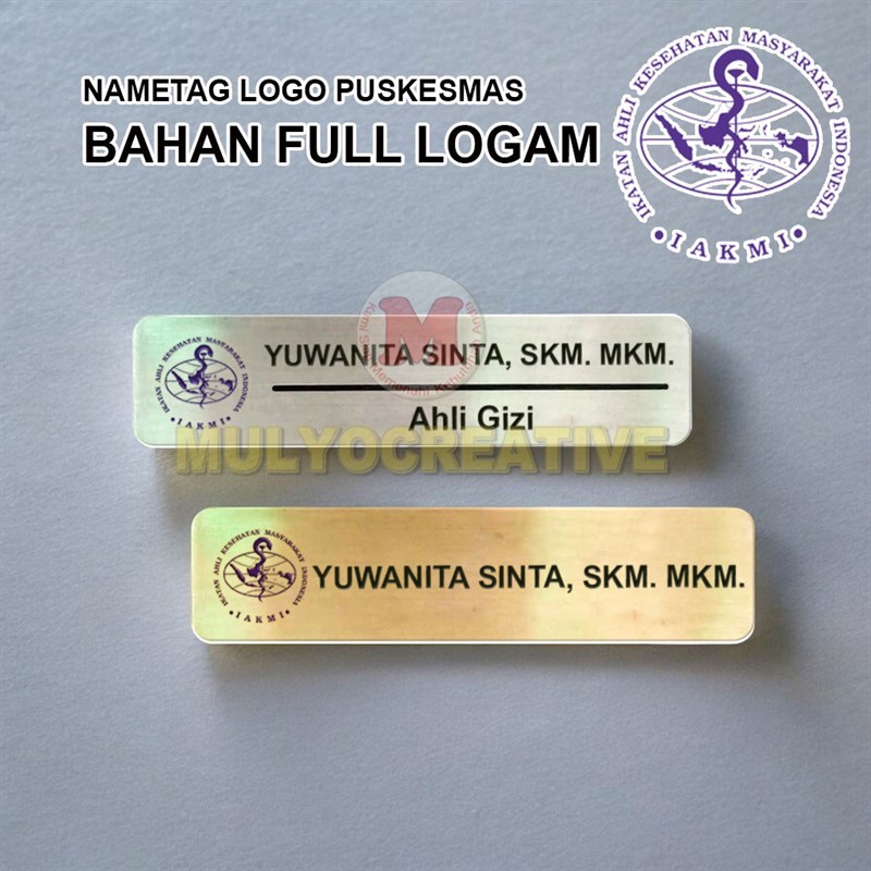 Jual Name Tag IAKMI - Nama Dada Stall IAKMI Full Logam | Shopee Indonesia
