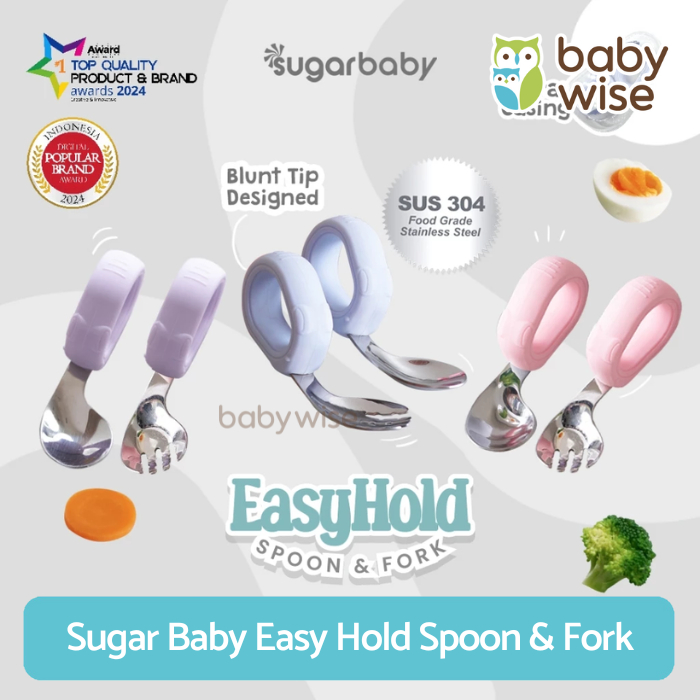 Jual Sugar Baby Easy Hold Spoon & Fork - Sendok MPASI/Sendok Makan Bayi ...