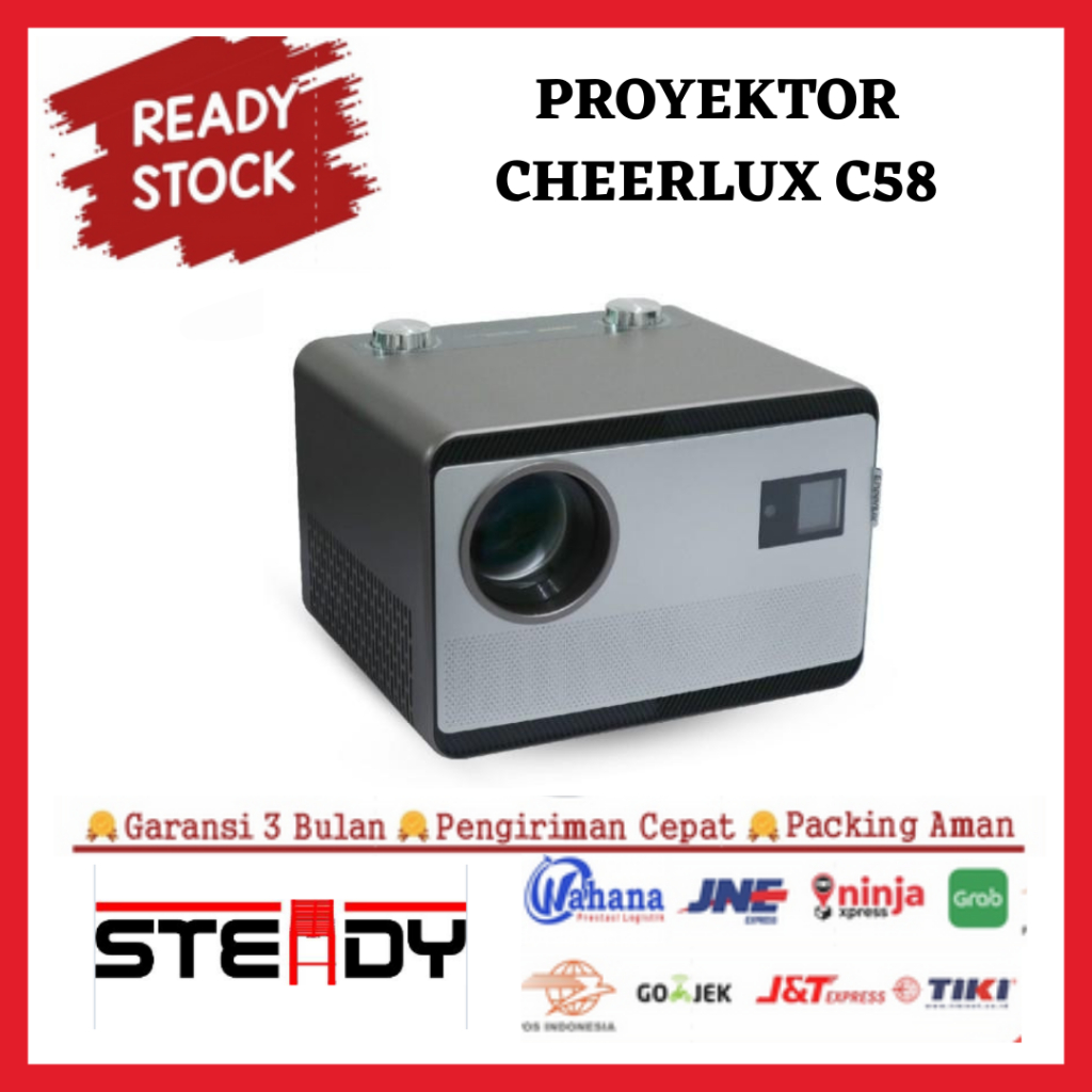 Jual CHEERLUX C58 Android Projector Full HD 6000 Lumens Auto Focus ...