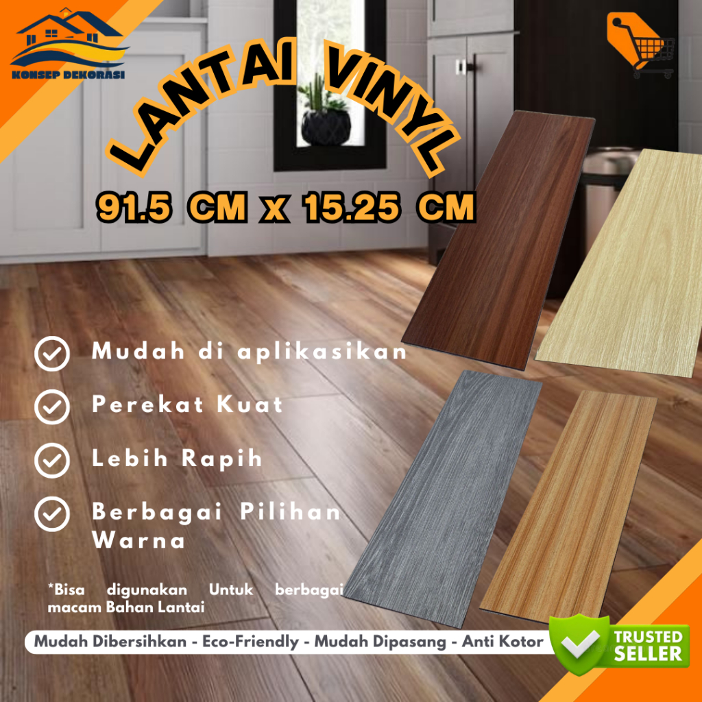 Jual Lantai Vinyl Sticker dengan lem perekat Termurah / High Quality ...