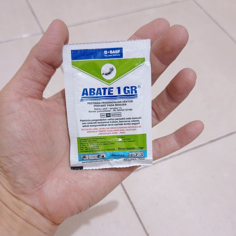 Jual abate 1 gr obat pembasmi jentik nyamuk per 1 sachet kemasan baru ...