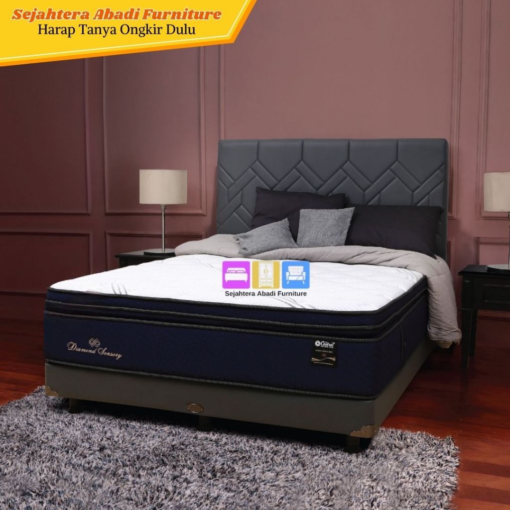 Jual central springbed diamond sensory pocket Luxury Pillow Top Natural ...