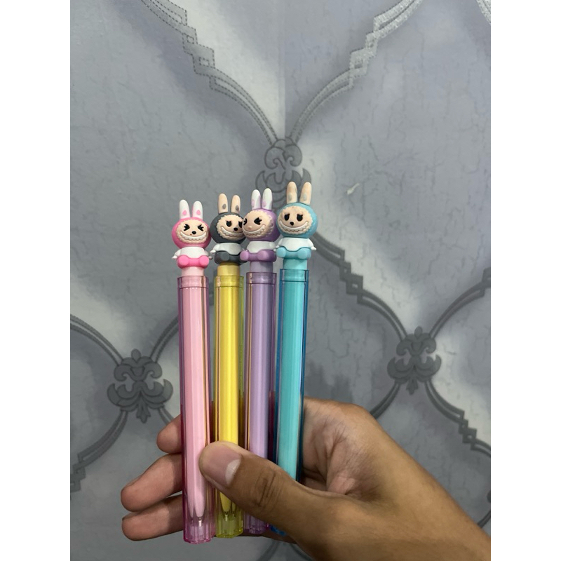 Jual PULPEN / BOLPEN CRYSTAL GEL PEN LABUBU VIRAL LUCU | Shopee Indonesia