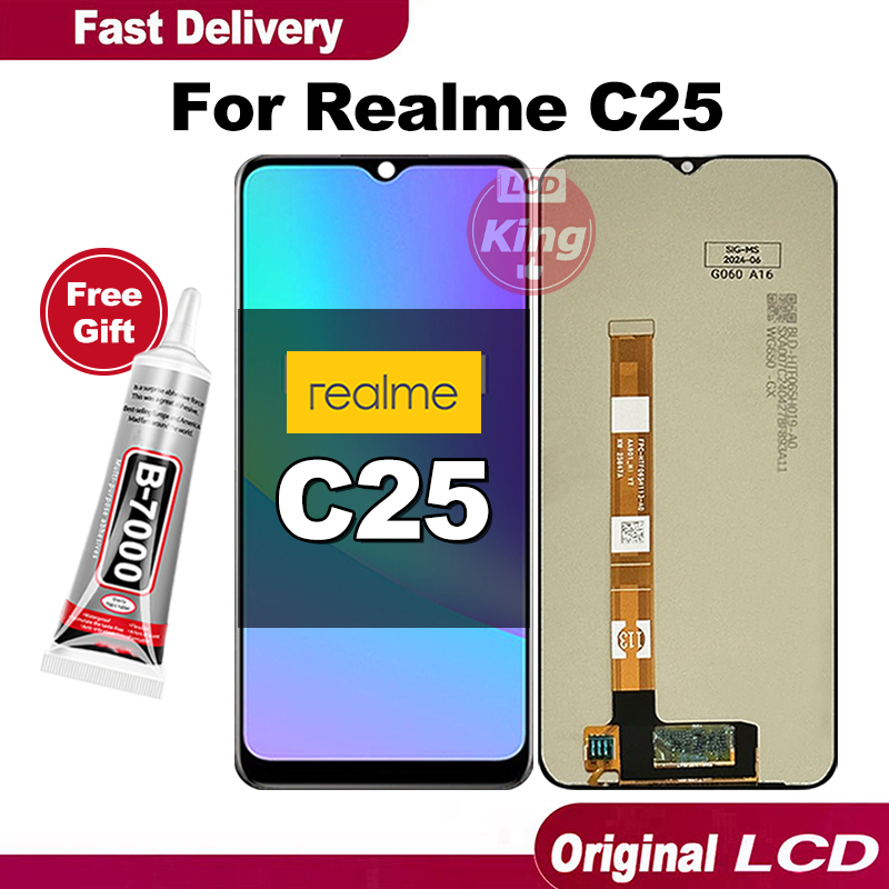 Jual LCD FOR REALME C25 Fullset TOUCHSCREEN Crown Murah Ori Compatible For Glass Touch Screen ...