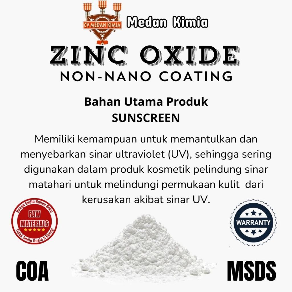 Jual Zinc Oxide Powder Non-Nano 250gr Bahan Utama Produk Sunscreen ...