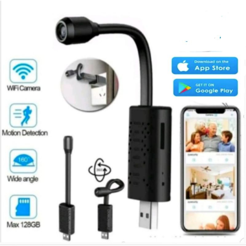 Jual NEW SPY CAM CCTV MINI V380 WIFI USB IP CAMERA WIRELESS | Shopee ...