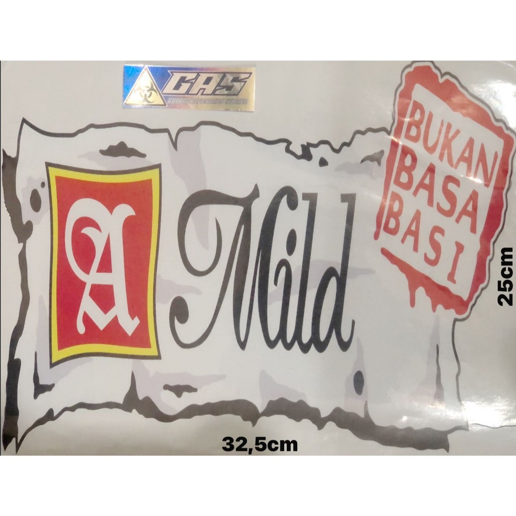 Jual STIKER VINYL TULISAN MILD BUKAN BASA BASI UKURAN BESAR | Shopee ...