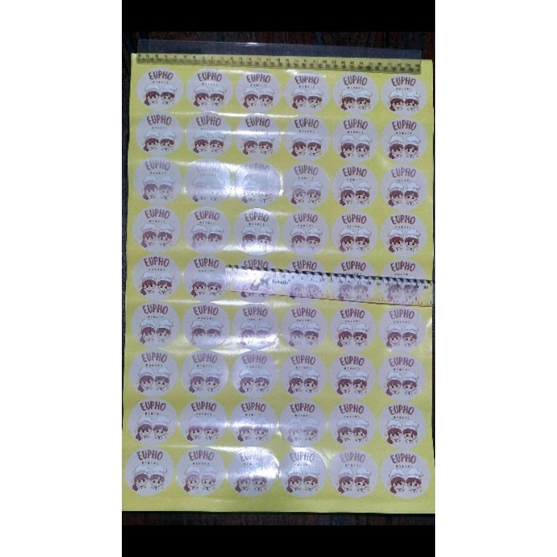 Jual Satu Paket Sticker Bulat Cutting 5 cm. Cutting Sticker Label ...