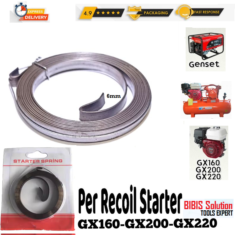 Jual Per stater Genset Kompresor Mesin GX160 GX200 GX220 per Selah Starter Tarikan Engkol Spring ...