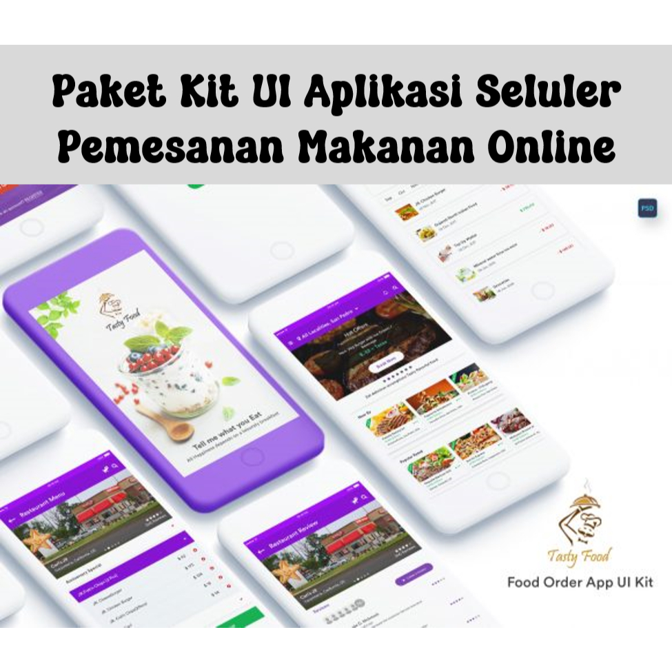 Jual Paket Kit UI Aplikasi Seluler Pemesanan Makanan Online | Shopee ...
