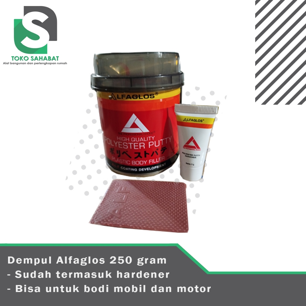 Jual Dempul Alflagos 250 gram Asli / Dempul mobil / Dempul motor ...