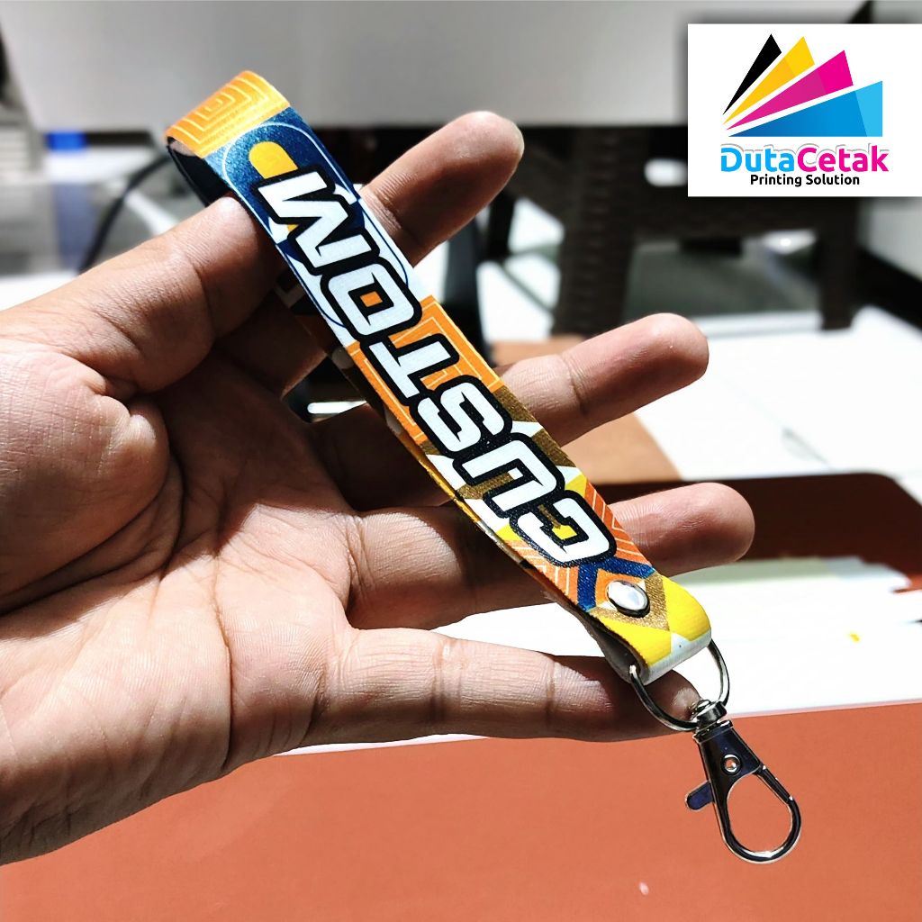 Jual Keychain strap Lanyard Gantungan Kunci Custom desain Ukuran 15x2 ...