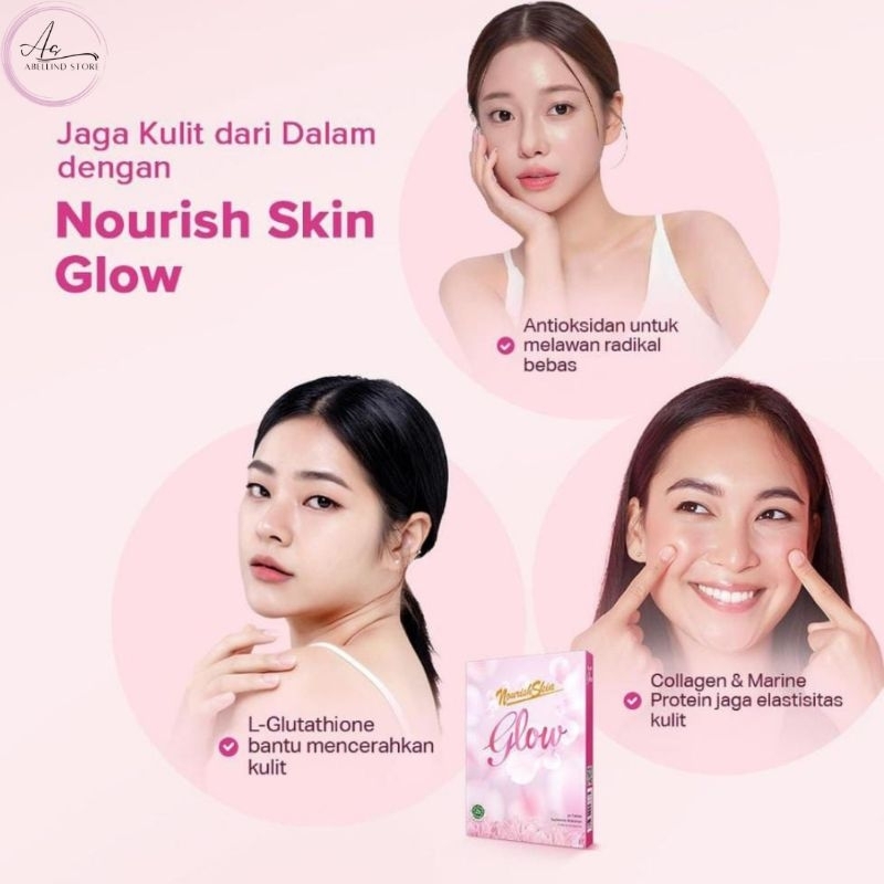Jual Nourish Skin Glow/Suplemen kulit/Vitamin/Kulit Kencang | Shopee ...