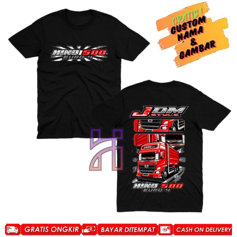 Jual BISA COD KAOS ANAK ANAK GAMBAR MOBIL TRUK HINO 500 BAJU ANAK MOBIL ...