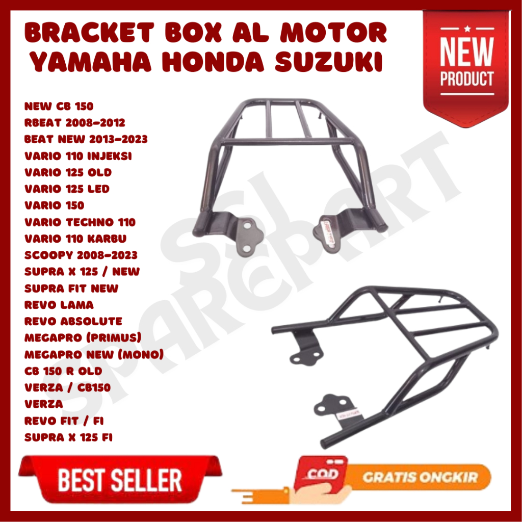 Jual Bracket Breket Behel Braket Hollow Begel Dudukan Box Tebal Motor ...