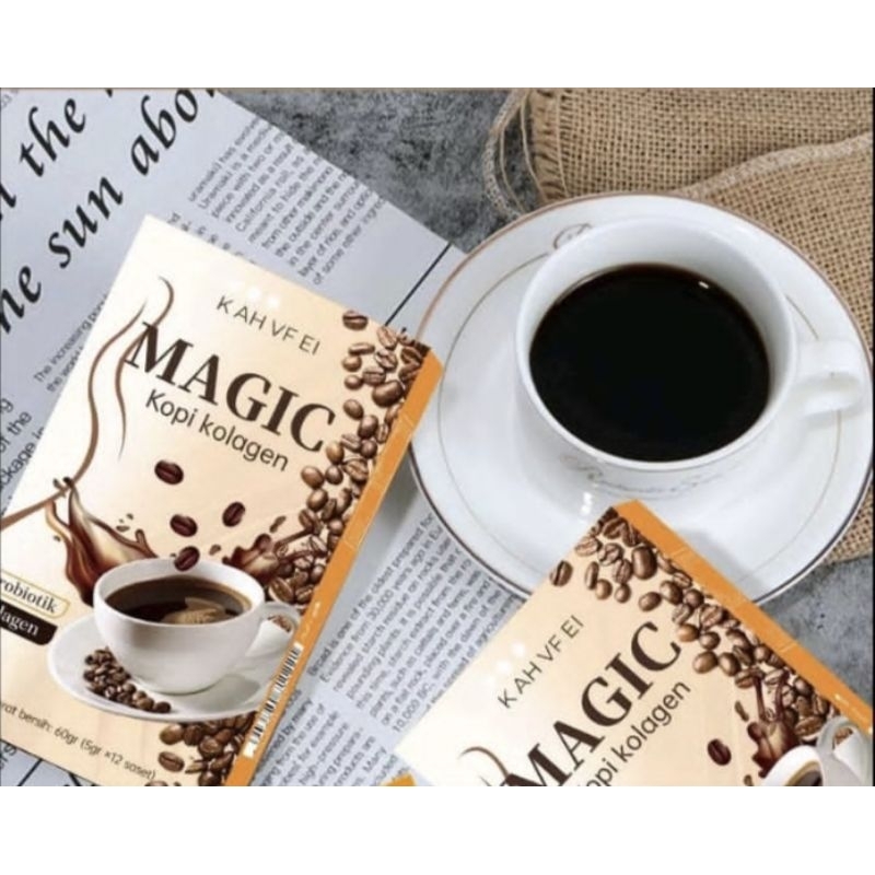 Jual Bisa COD !! Magic Kopi Kolagen isi 12 Saset | Shopee Indonesia
