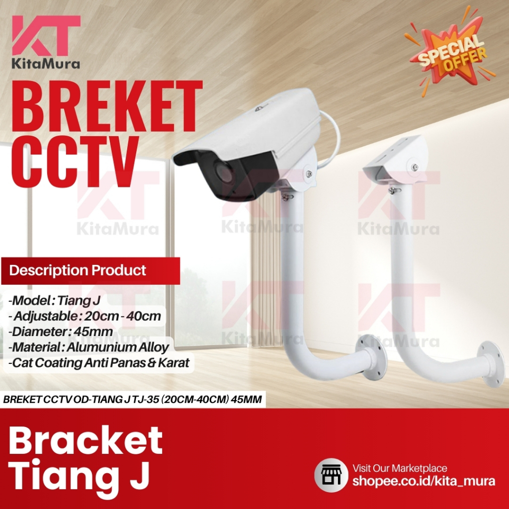 Jual Bracket Pole Dinding CCTV Outdoor /Bracket CCTV Outdoor Tiang J ...