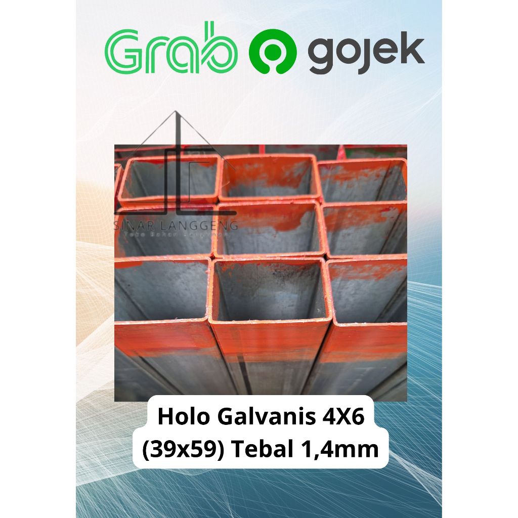 Jual Holo Galvanis 4x6 (39x59) x 6 meter Kotak Besi Galvanis Anti Karat ...