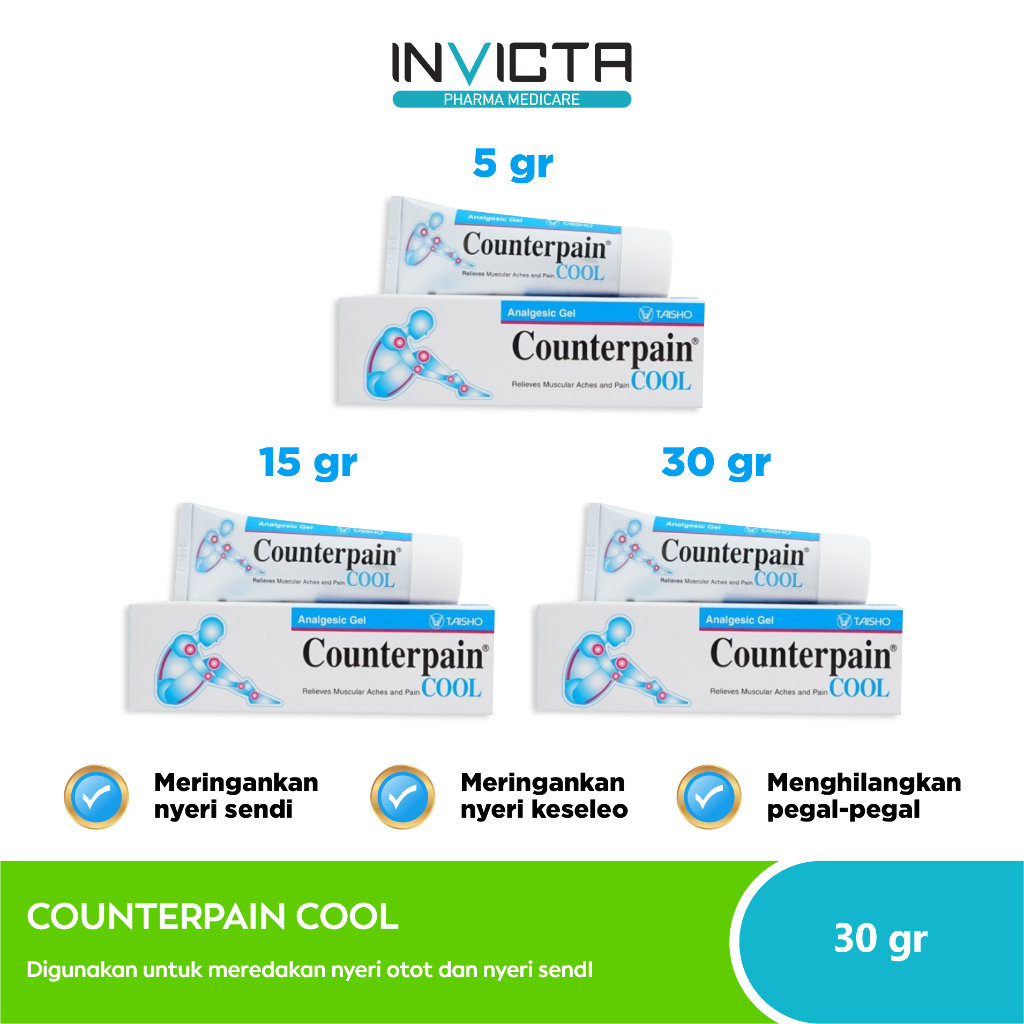 Jual Counterpain Cool Analgesic Gel (Pereda Nyeri Otot & Sendi) - 5, 15 ...