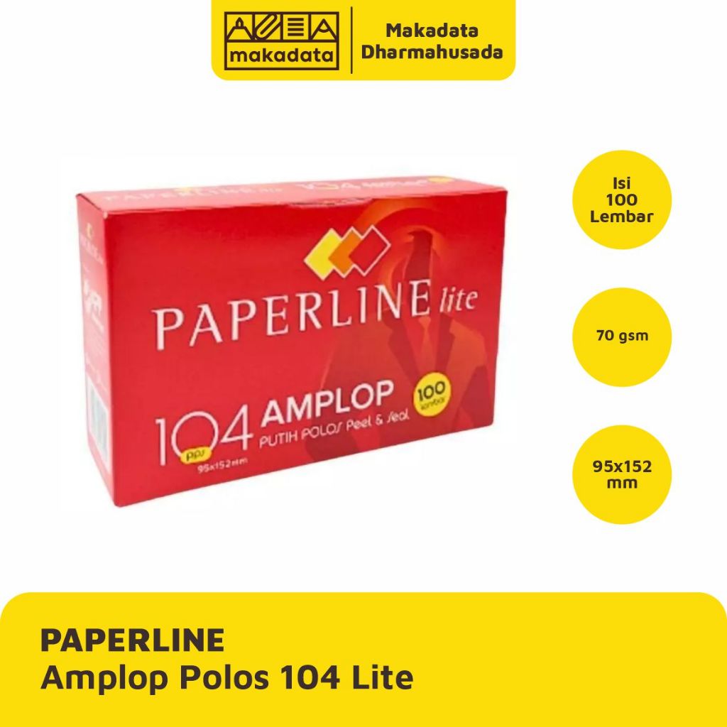 Jual ENVELOPE | AMPLOP PAPERLINE T/P 104 LITE POLOS (1 PAK) | Shopee ...