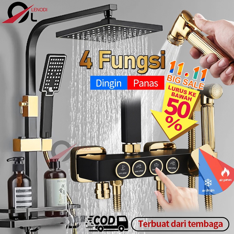 Jual Shower Mandi Set 4 Fungsi Panas-Dingin Dengan Faucet / Hitam ...
