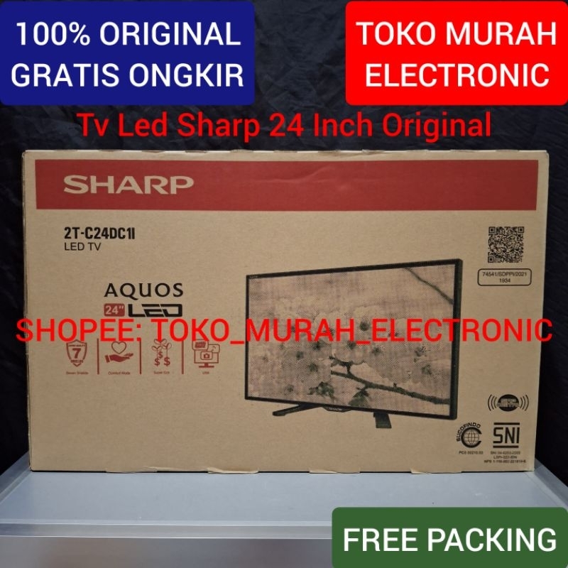 Jual TME - TV LED Sharp 24 Inch Digital 2T-C24DC1L Original | Shopee ...