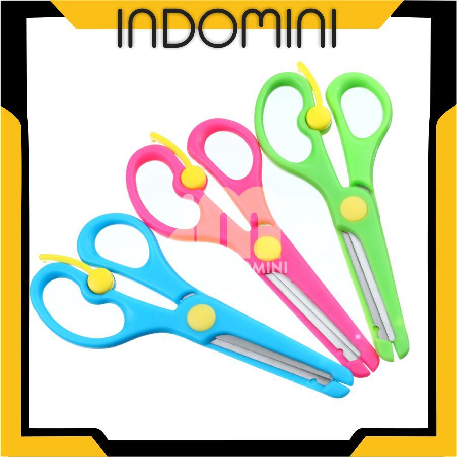 Jual INDOMINI Gunting Kertas Anak Mini Gunting Aman Anak Kids Safety ...