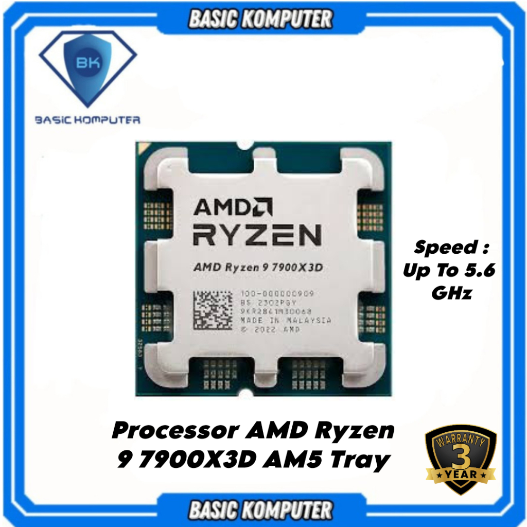 Jual Processor AMD Ryzen 7900x3D Tray Socket AM5 | Shopee Indonesia