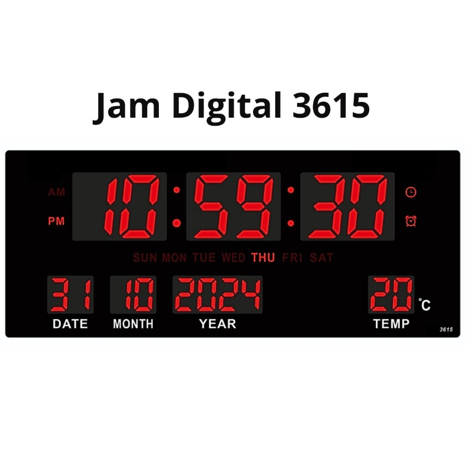Jual Jam Digital Led Dinding atau Meja 3615 | Shopee Indonesia