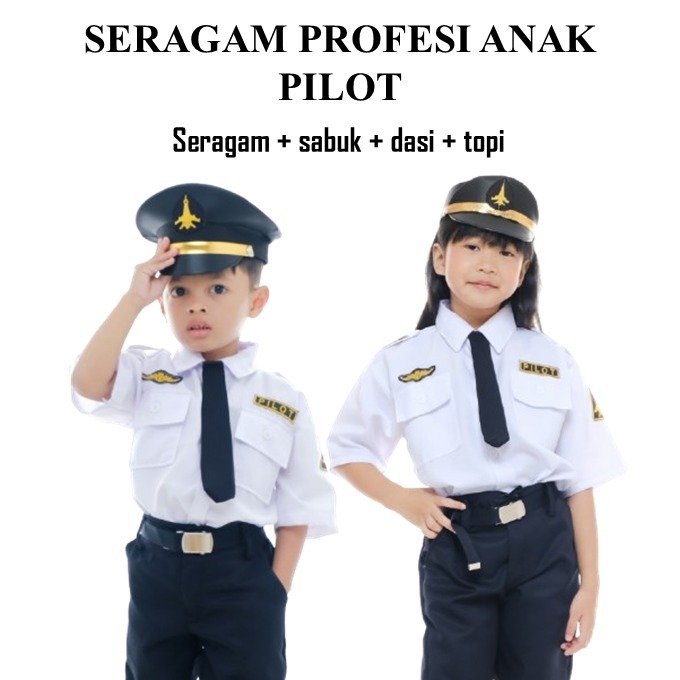 Jual [COD] Baju Pilot Anak Baju Karnaval Baju Profesi Pilot Anak Laki ...