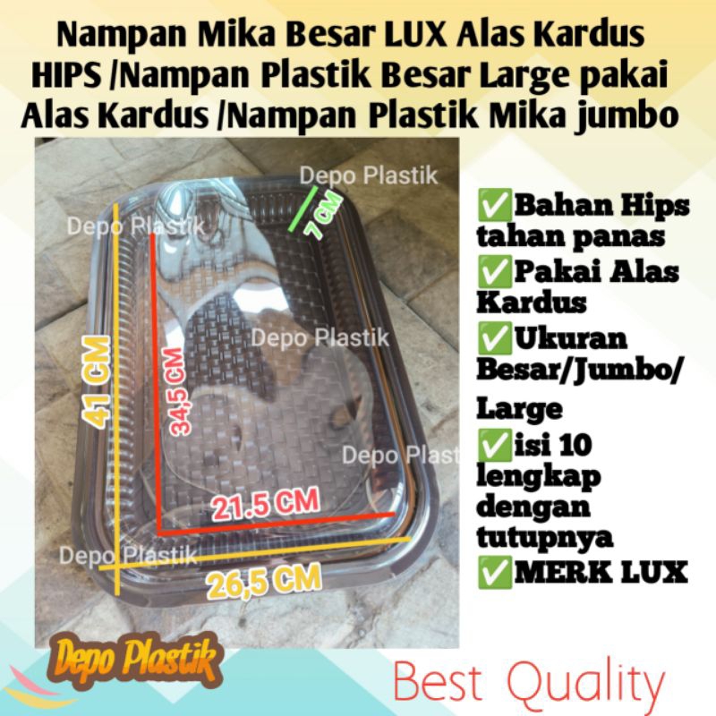 Jual [Isi50]1 Dus Nampan Mika Besar LUX Alas kardus /Mika Plastik Besar ...